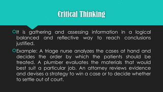 CRITICAL THINKING.pptx grade 12 2023-2024 | PPT