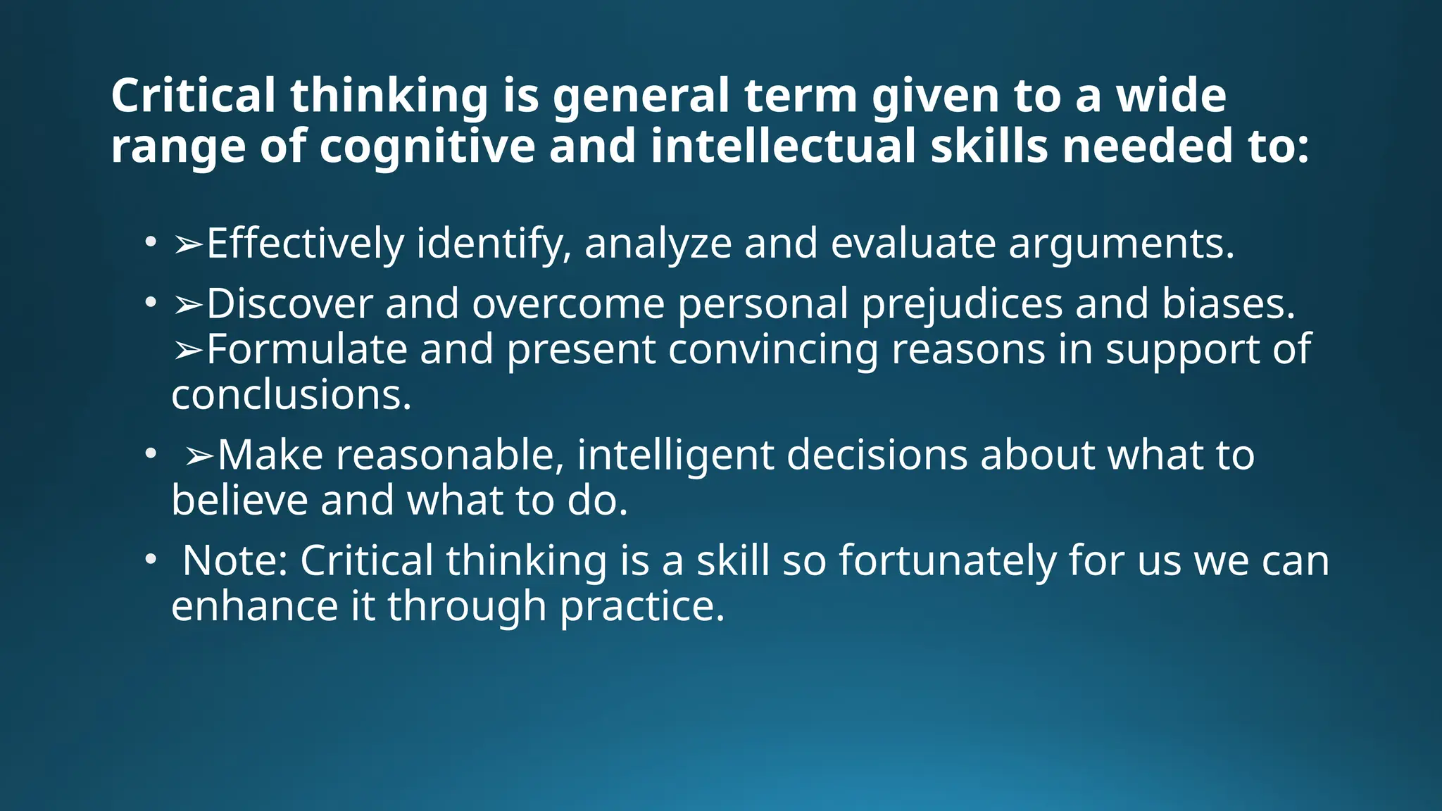 critical thinking.pptx pppt avilable. Brief ppt notes avilable | PPTX