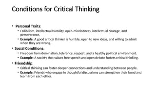 critical thinking: chapter 2 from book Philosophy, the basics | PPTX