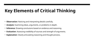 Improving Critical thinking skills .pptx