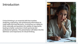 Critical Thinking.Critical Thinking. Ppt | PPTX