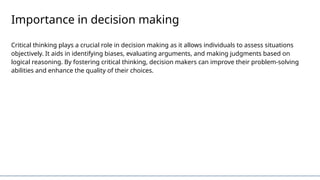 Critical Thinking.Critical Thinking. Ppt | PPT