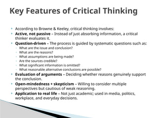 Critical Thinking.pptx LECTURE 1.pptxsas | PPTX