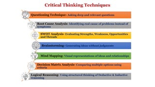 Comprehensive Guide to Critical Thinking: Techniques and Logical ...
