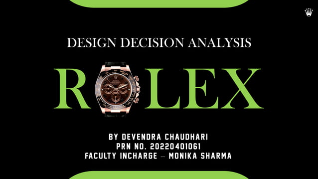 Rolex Watch - Design Decision Analysis. | PDF | Style & Fashion