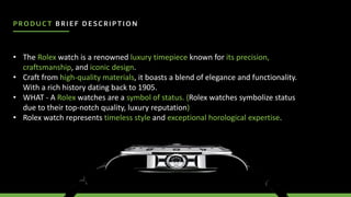 Rolex Watch - Design Decision Analysis. | PDF | Style & Fashion