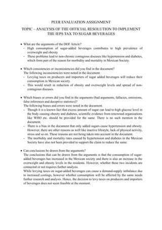 Critical Thinking - Peer Evaluation Assignment.docx