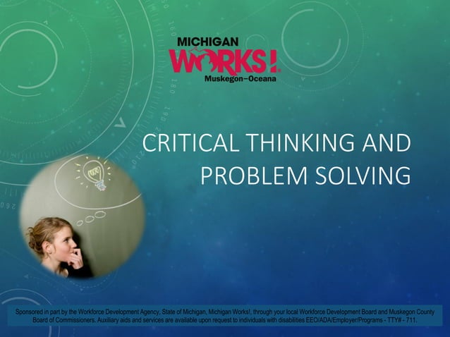 Critical Thinking and Problem Solving | PDF