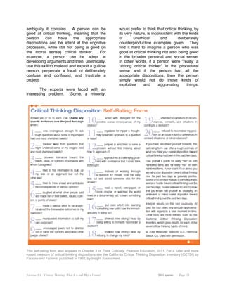 Critical thinking what it is and why it counts | PDF