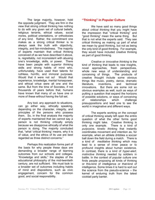 Critical thinking what it is and why it counts | PDF