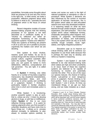 Critical thinking what it is and why it counts | PDF
