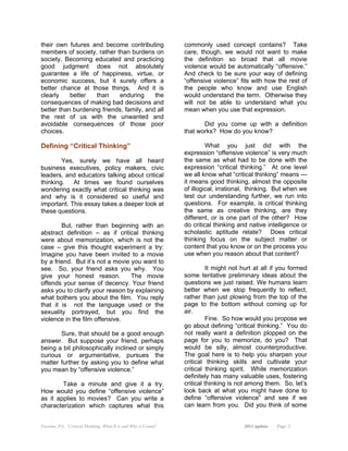 Critical thinking what it is and why it counts | PDF
