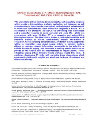 Critical thinking what it is and why it counts | PDF