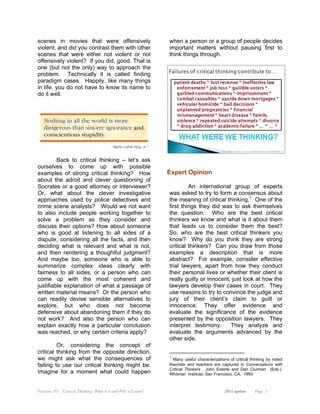 Critical thinking what it is and why it counts | PDF