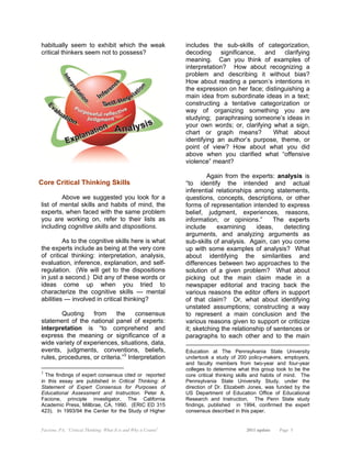 Critical thinking what it is and why it counts | PDF