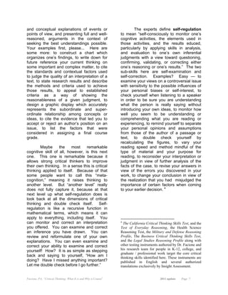Critical thinking what it is and why it counts | PDF