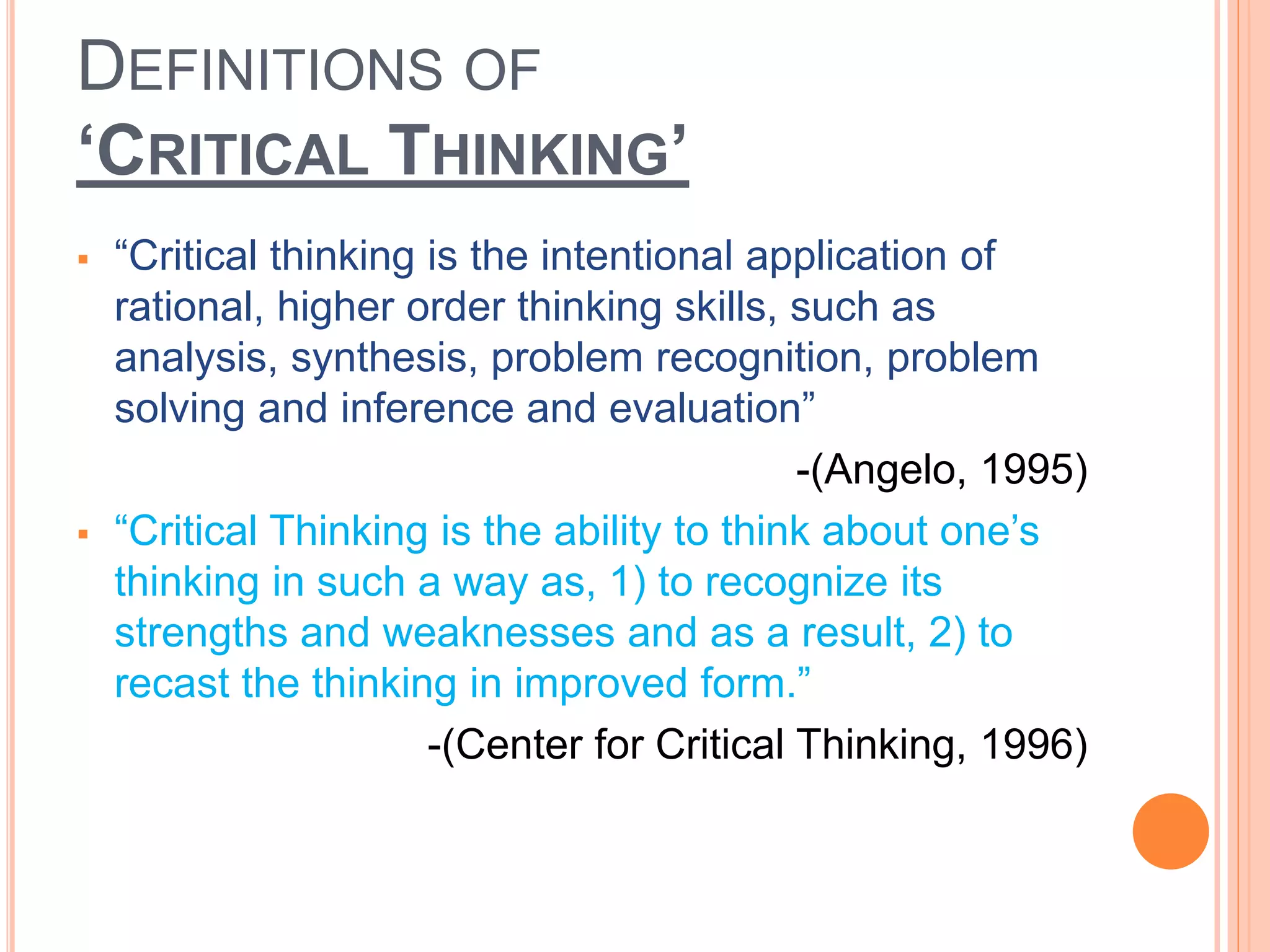 Critical Thinking | PPTX