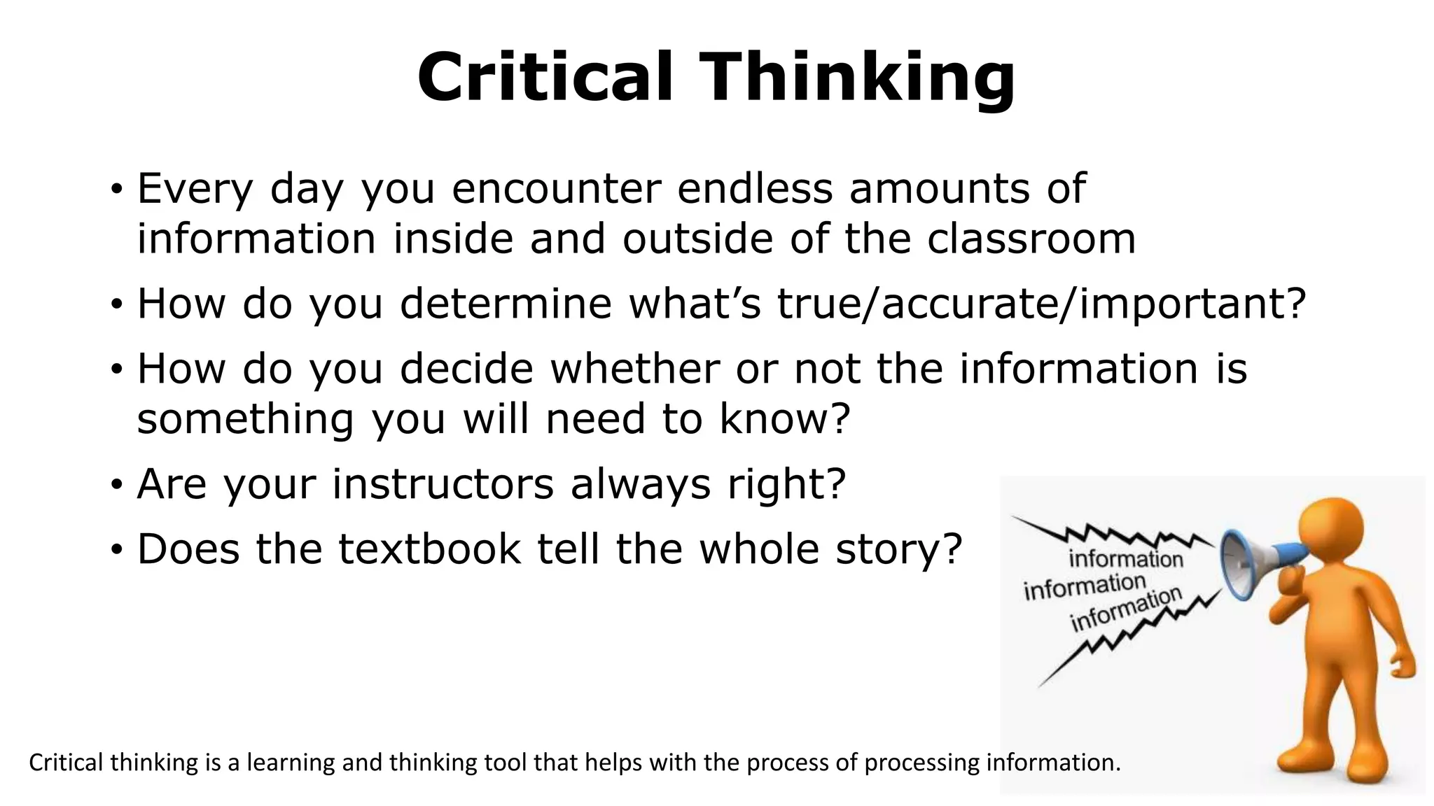 Critical thinking 101 | PPTX