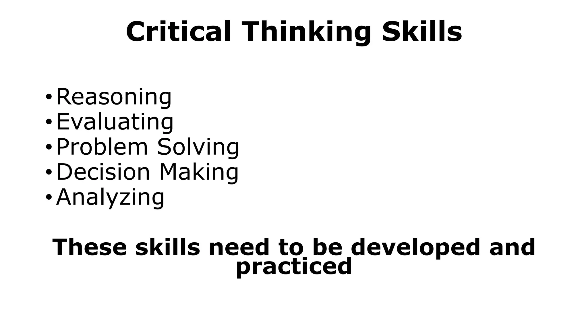 Critical thinking 101 | PPTX