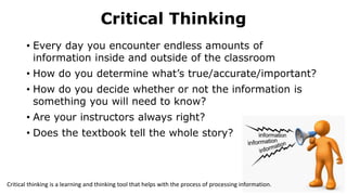Critical thinking 101 | PPTX
