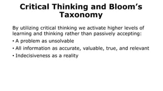 Critical thinking 101 | PPTX