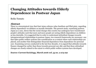 Critical Thinking about Age and Ageing | PPT