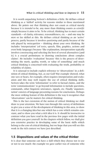 Critical thinking a fisher | PDF