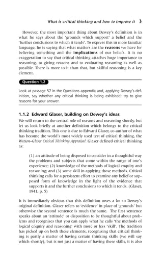 Critical thinking a fisher | PDF | Educational Assessment | Education