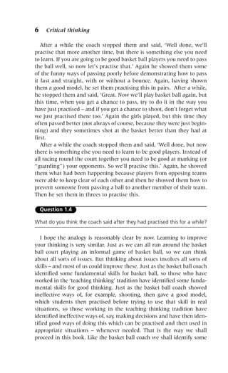 Critical thinking a fisher | PDF