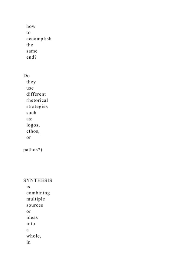 Critical Thinking Analysis and Synthesis .docx