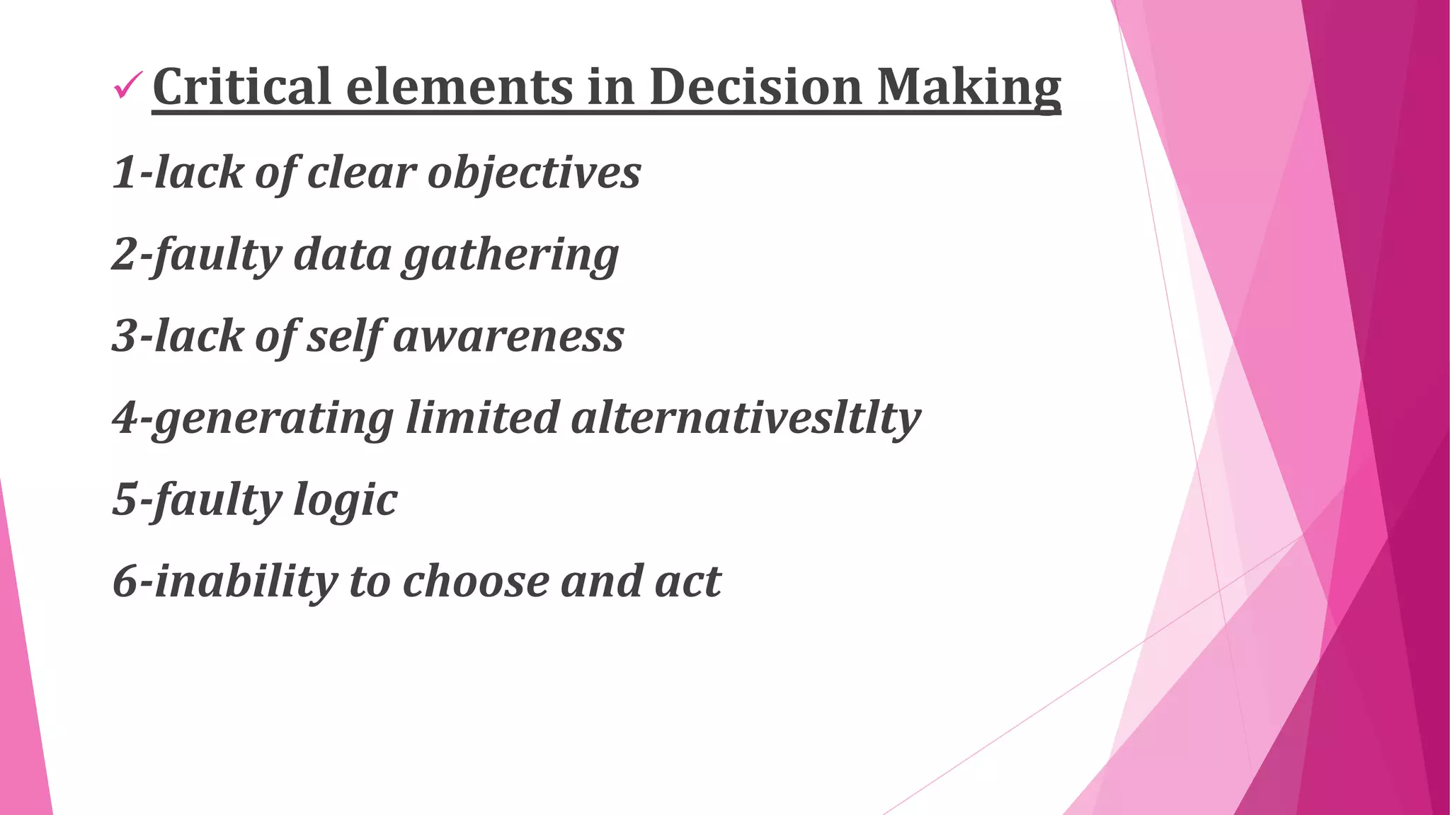 Critical thinking and decision making | PPTX