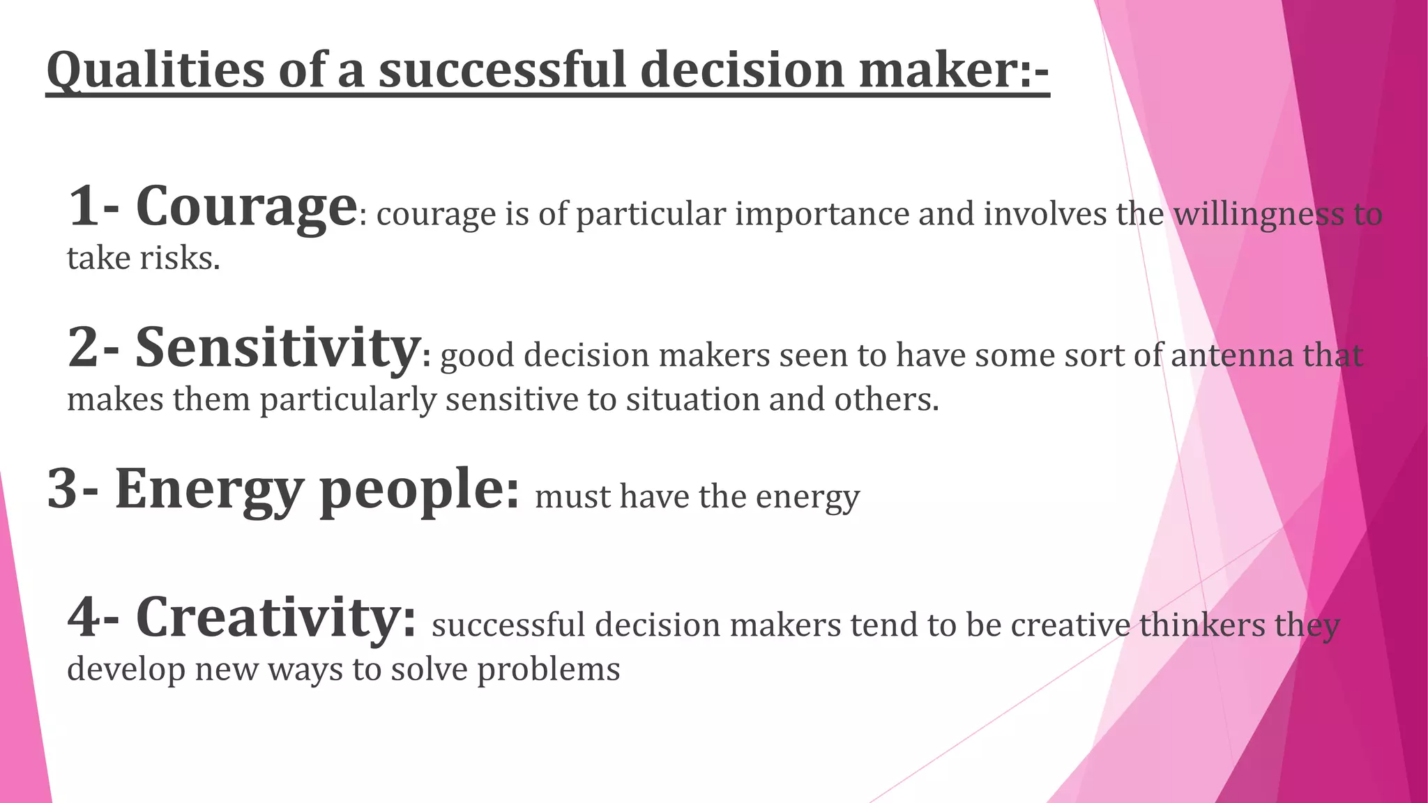 Critical thinking and decision making | PPTX