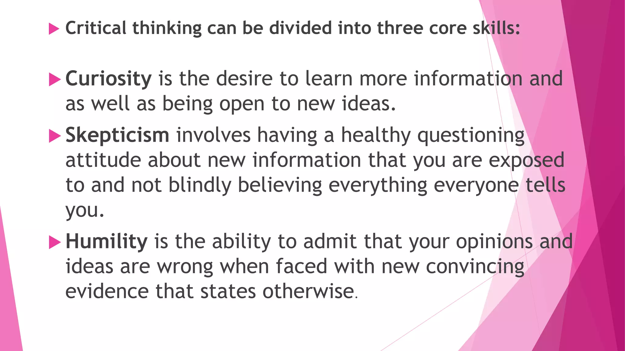 Critical thinking and decision making | PPTX