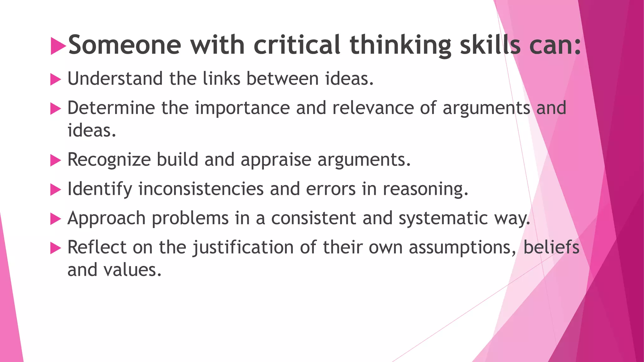 Critical thinking and decision making | PPTX