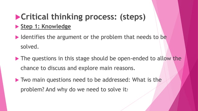 Critical thinking and decision making | PPTX | Education