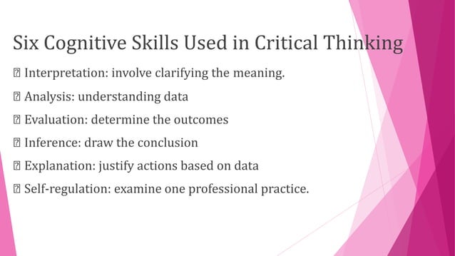 Critical thinking and decision making | PPTX | Education