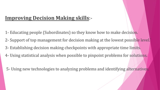 Critical thinking and decision making | PPTX | Education