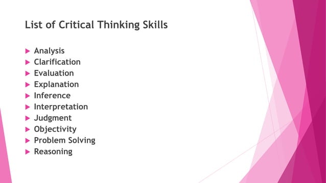 Critical thinking and decision making | PPTX | Education