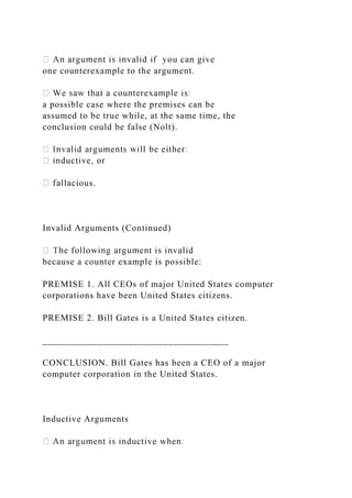 Critical Thinking and Logical Arguments Brook Moore and.docx