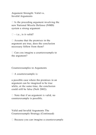 Critical Thinking and Logical Arguments Brook Moore and.docx