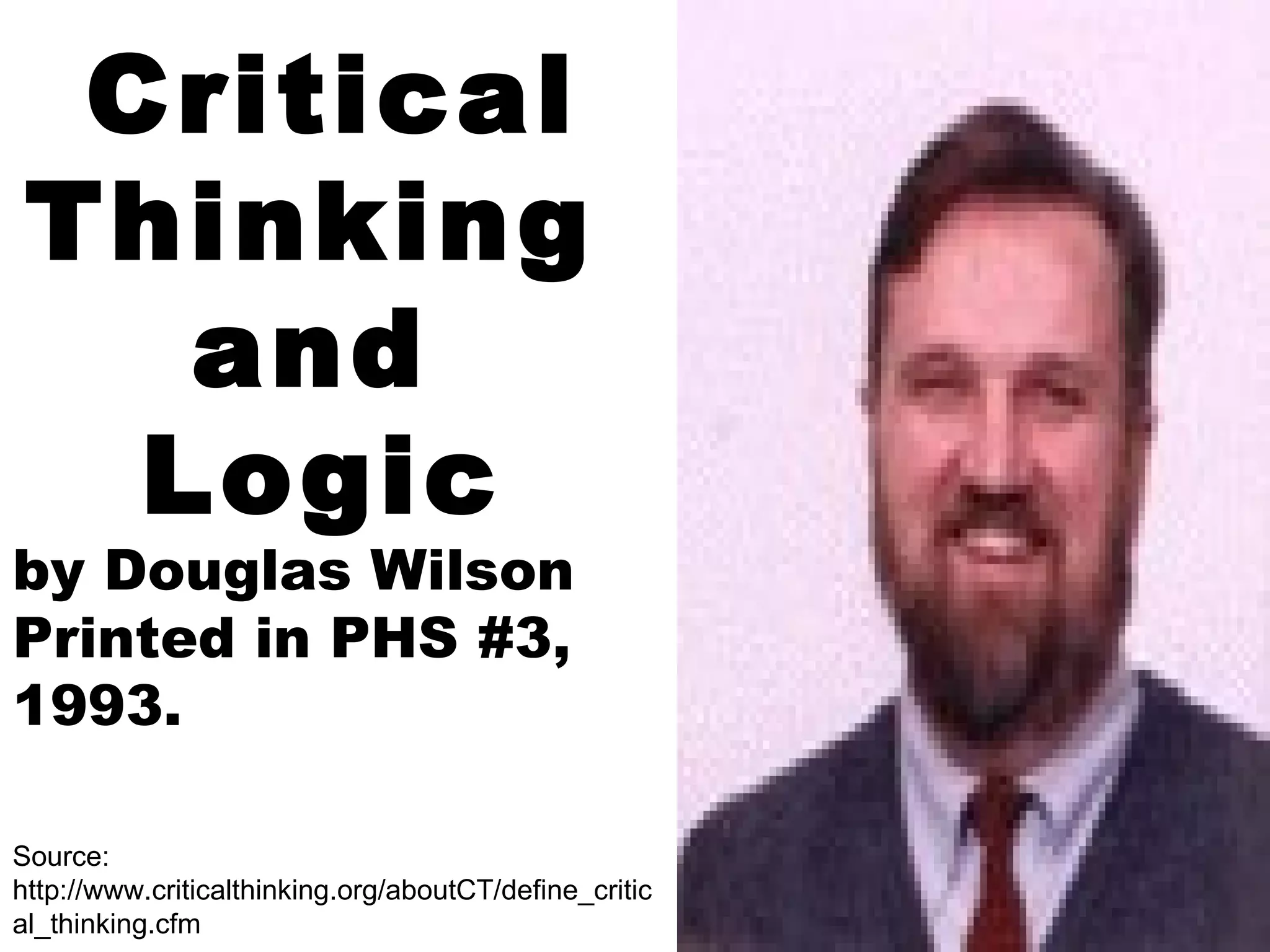 Critical thinking and logic powerpoint | PPT