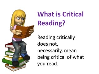 Critical thinking and understanding | PPTX