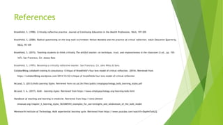 #CriticalReflectiveThinking #Brookfield&kolb | PPT