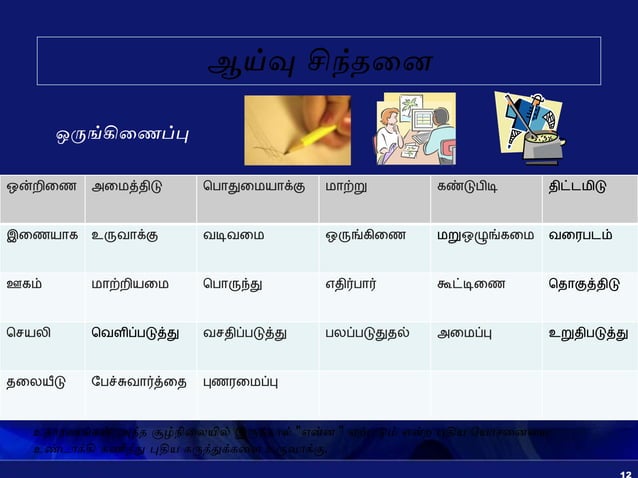 Critical thinking in Tamil by S.Lakshmanan Psychologist | PPT