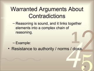 Critical Thinking And Arguments about Contradictions Using Qualitative ...