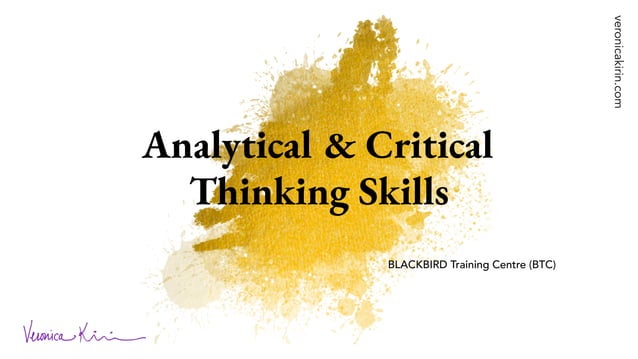 Critical Thinking in Business Course | PPT