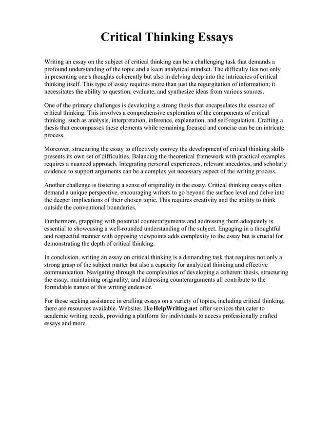 Critical Thinking Essays.pdf