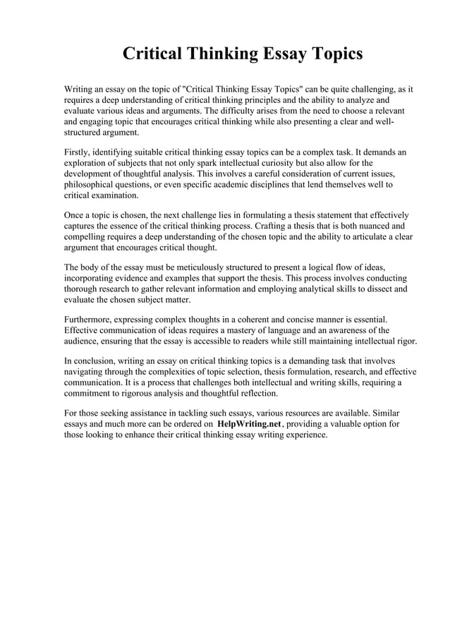 Critical Thinking Essay Topics.pdf