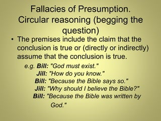 Critical thinking fallacious reasoning | PPTX