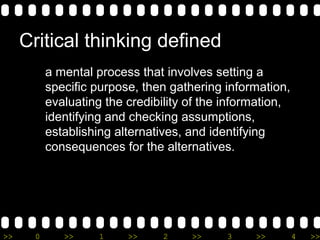 Critical Thinking: Its Basic Elements | PPT